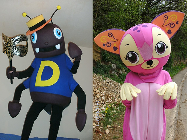 Izdelava maskot za podjetja - Maskote za marketing in animacijo
